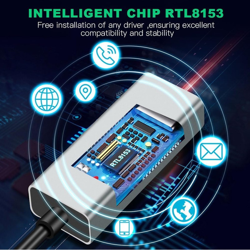 Adaptor de retea, Mokeum, Aluminiu, USB 3.0, Gri - eMAG.ro