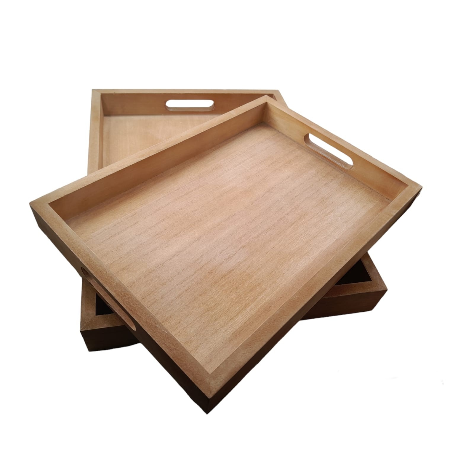 Set 2 tavi de servire din lemn, cu maner 40x30cm - eMAG.ro