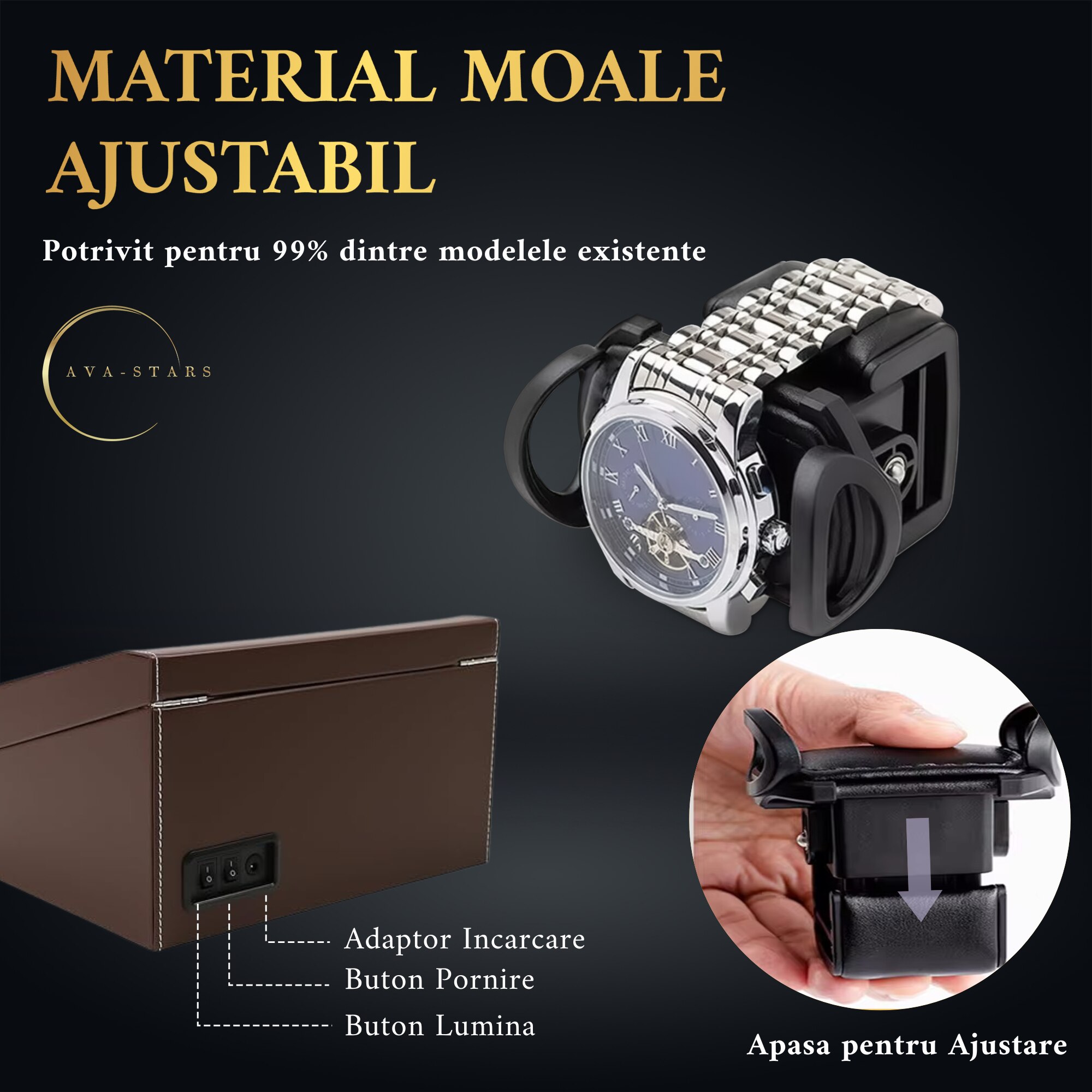 Cutie intors ceasuri automatice, Luxury 4+6, Ava-Stars ®, Interior ...
