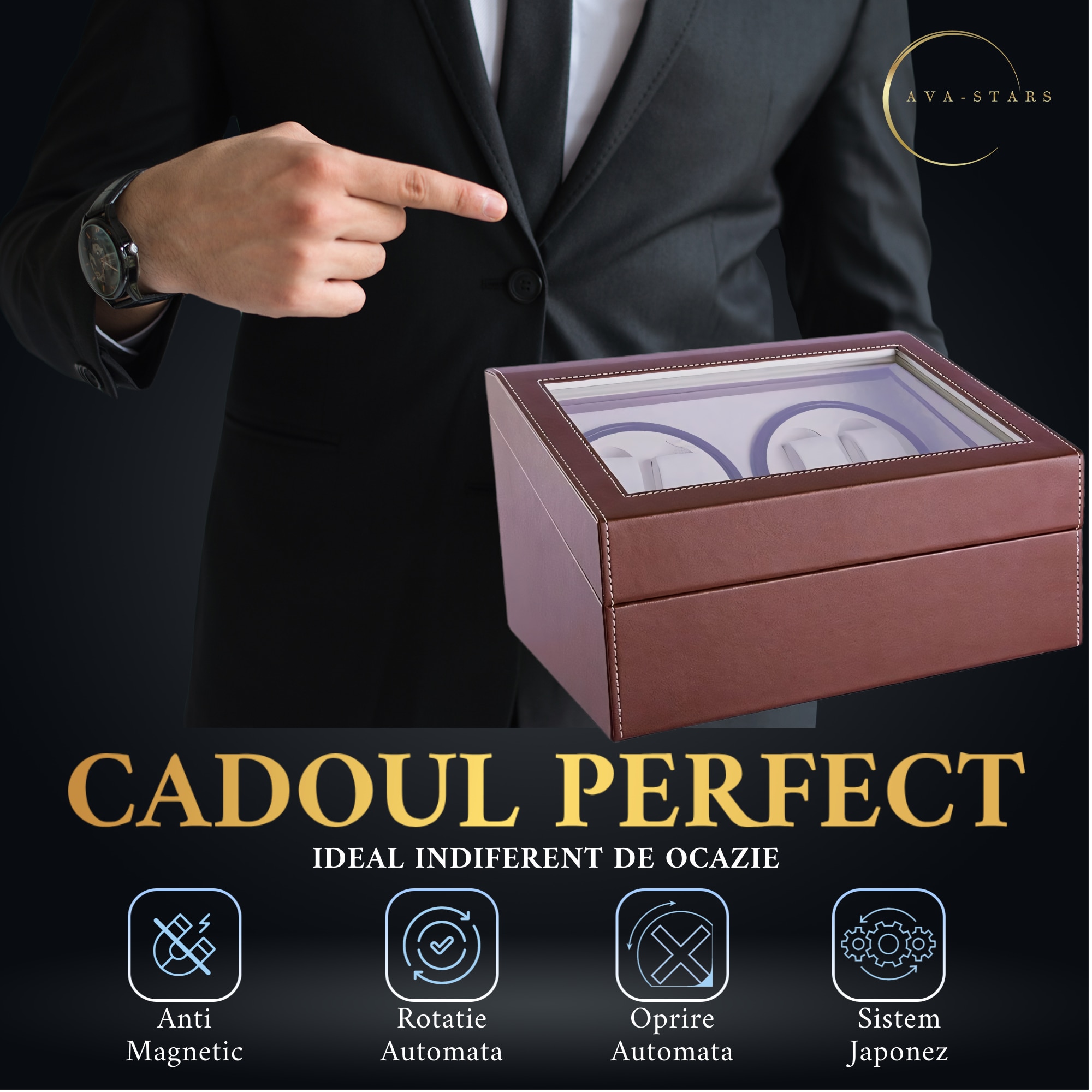 Cutie intors ceasuri automatice, Luxury 4+6, Ava-Stars ®, Interior ...