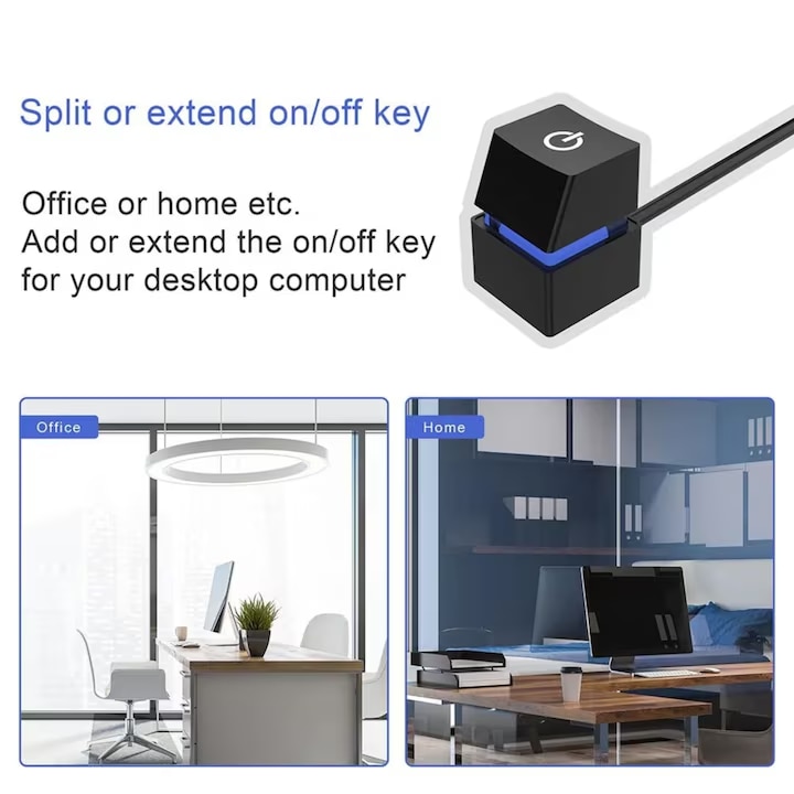 Buton mecanic On/Off pentru PC, ABS, Negru - eMAG.ro