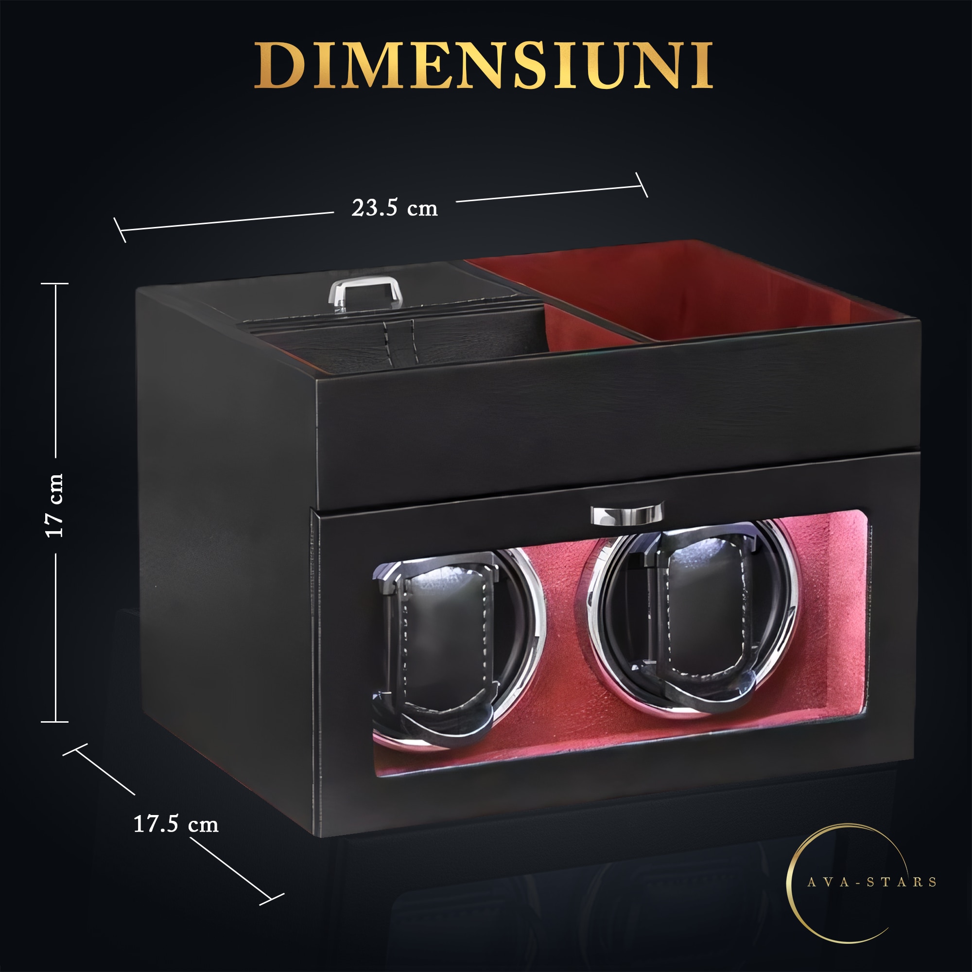 Cutie intors ceasuri automatice, Interior din Catifea si Exterior din ...