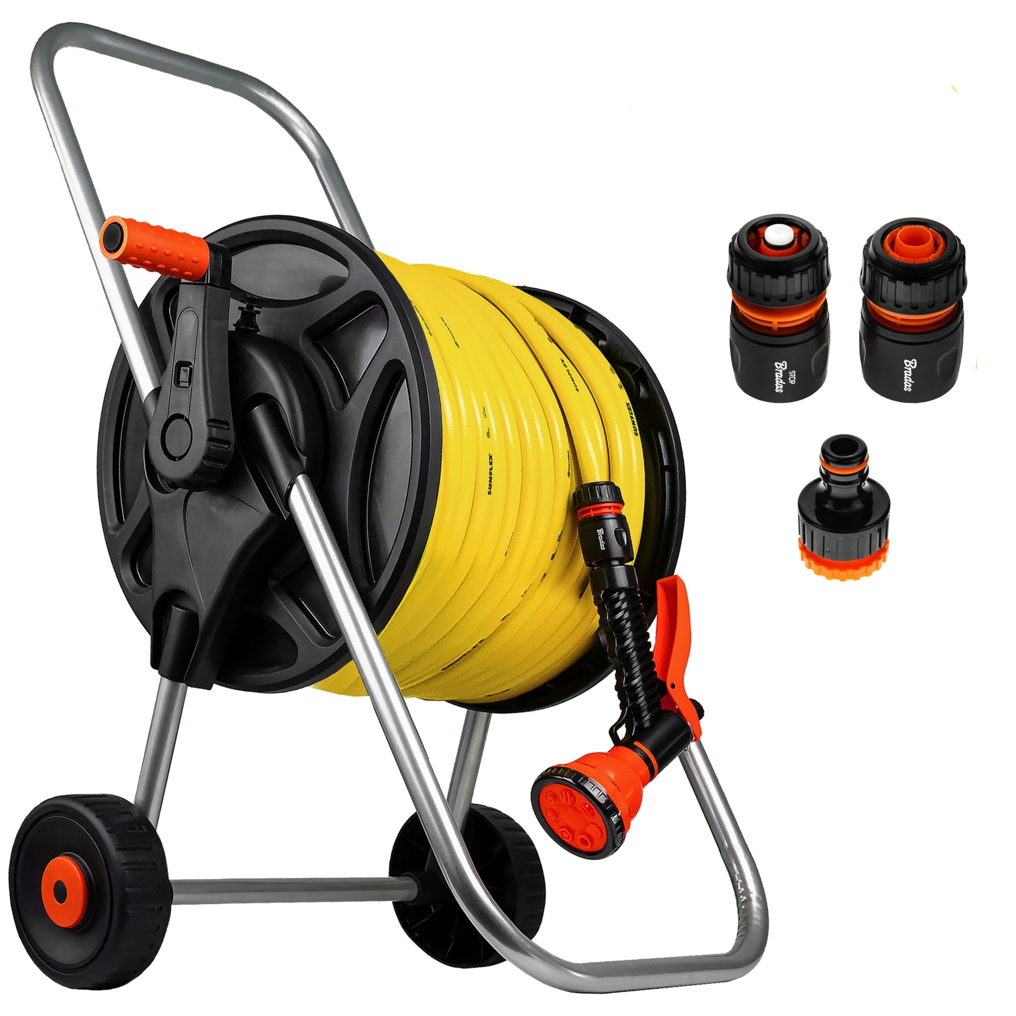 Set furtun de gradina Sunflex 1/2 + accesorii, 50 m, 3 fitinguri ...