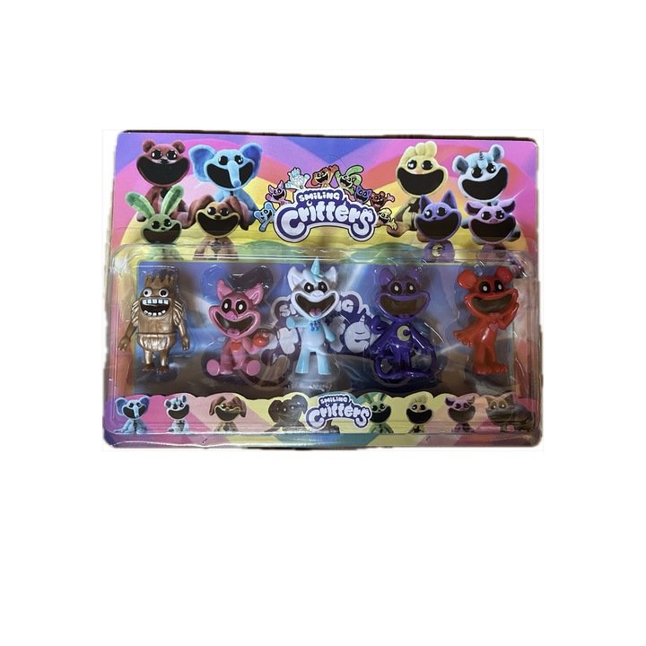 Set cu 5 figurine, The Smiling Critters, Creaturi zambitoare, Personaj ...