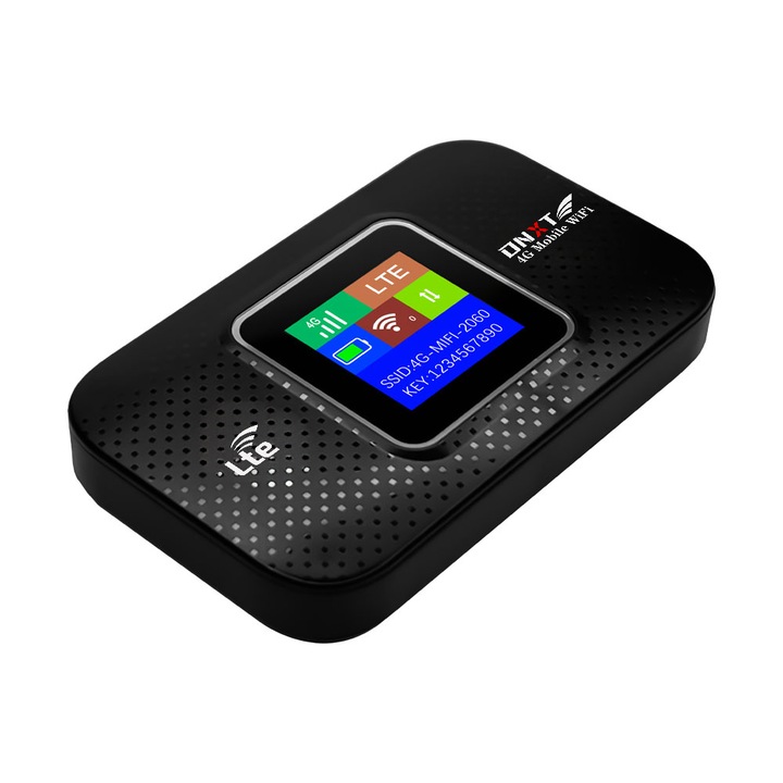 Router portabil DNXT M9S-E, Router 4G, Slot SIM, 3000mAh, Negru - eMAG.ro