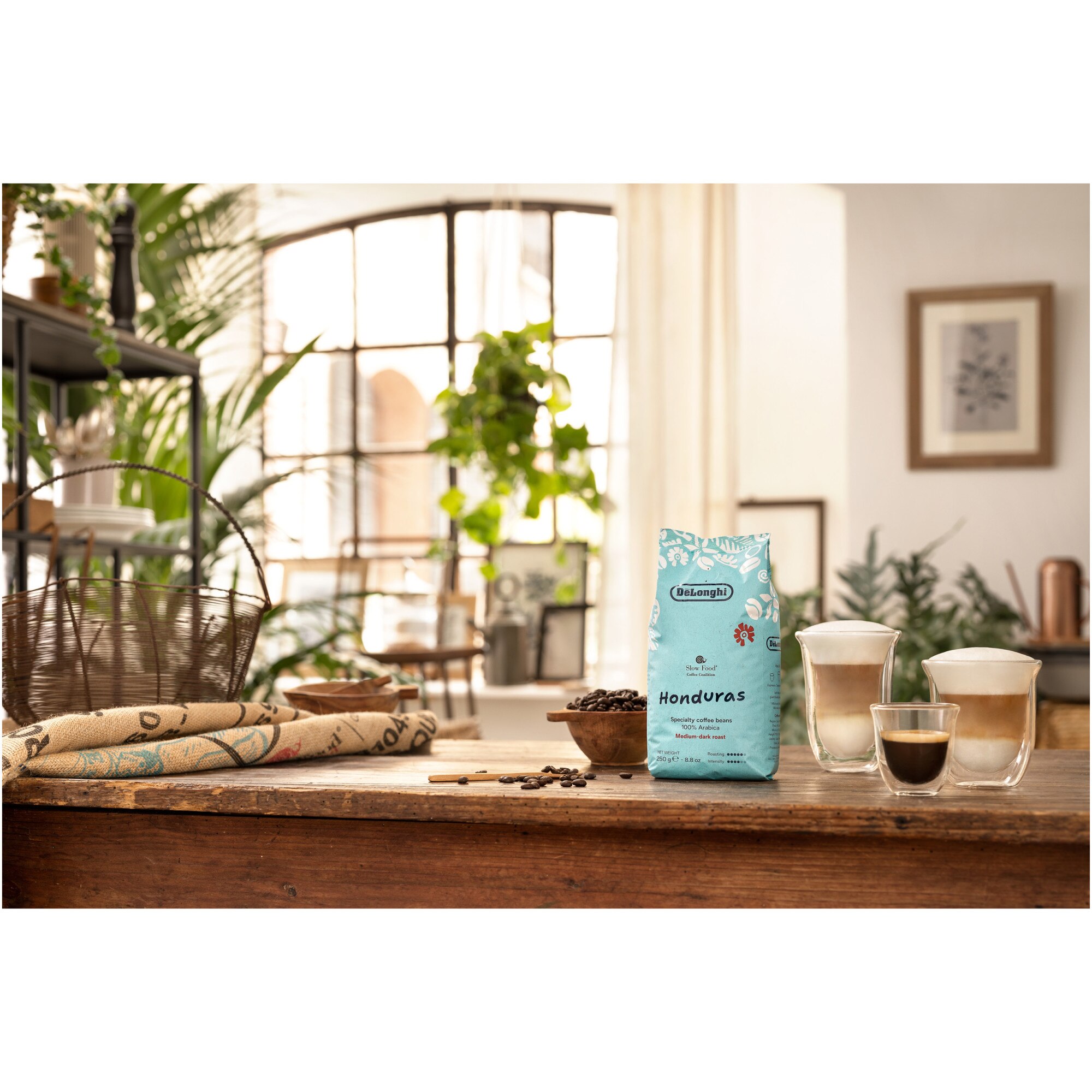 Cafea de specialitate De'Longhi Honduras Medium-dark, boabe, 250g, grad ...