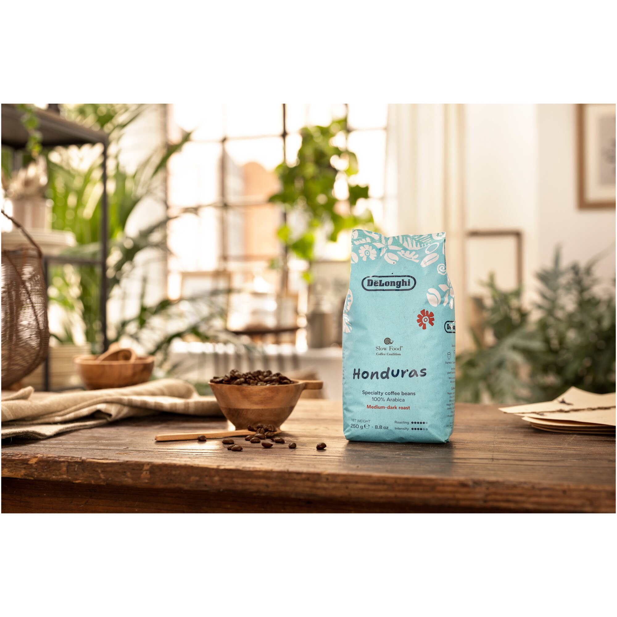 Cafea de specialitate De'Longhi Honduras Medium-dark, boabe, 250g, grad ...