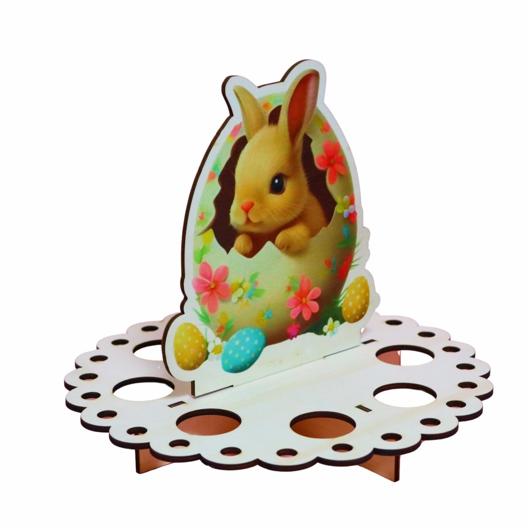 Suport oua Paste 8 locuri, Lemn, 25cm, Model SOUV003 - eMAG.ro