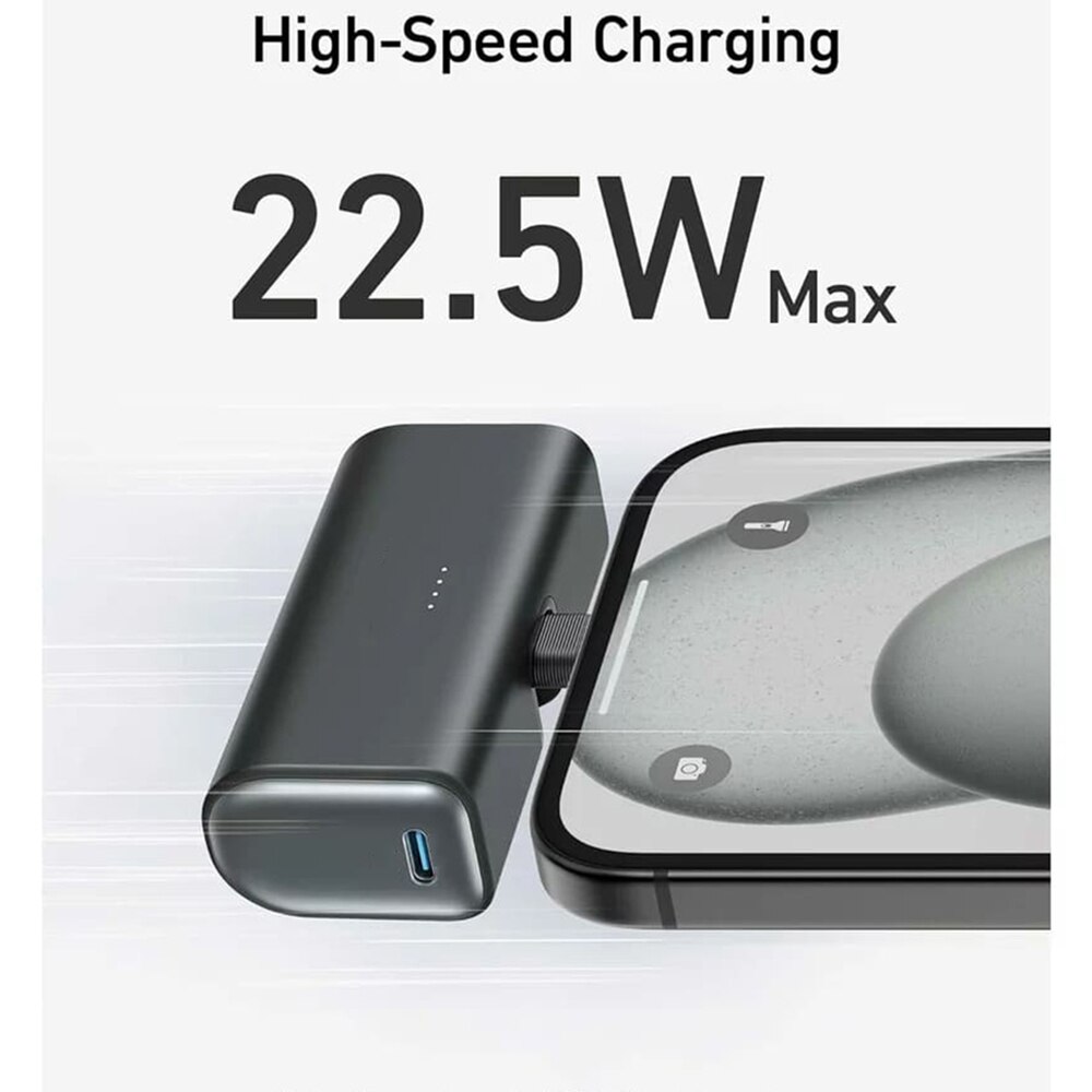 Acumulator extern compact, Mini Bank Ultra, Incarcare rapida 22.5W ...