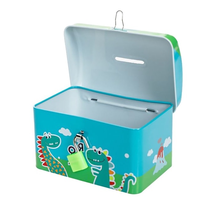 Pusculita DinoRoar pentru copii, model tip cufar si imprimeu cu ...