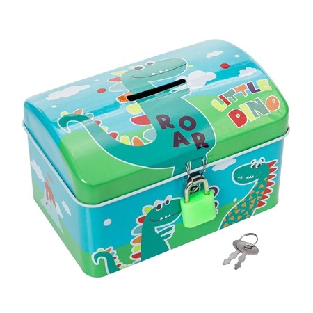 Pusculita DinoRoar pentru copii, model tip cufar si imprimeu cu ...