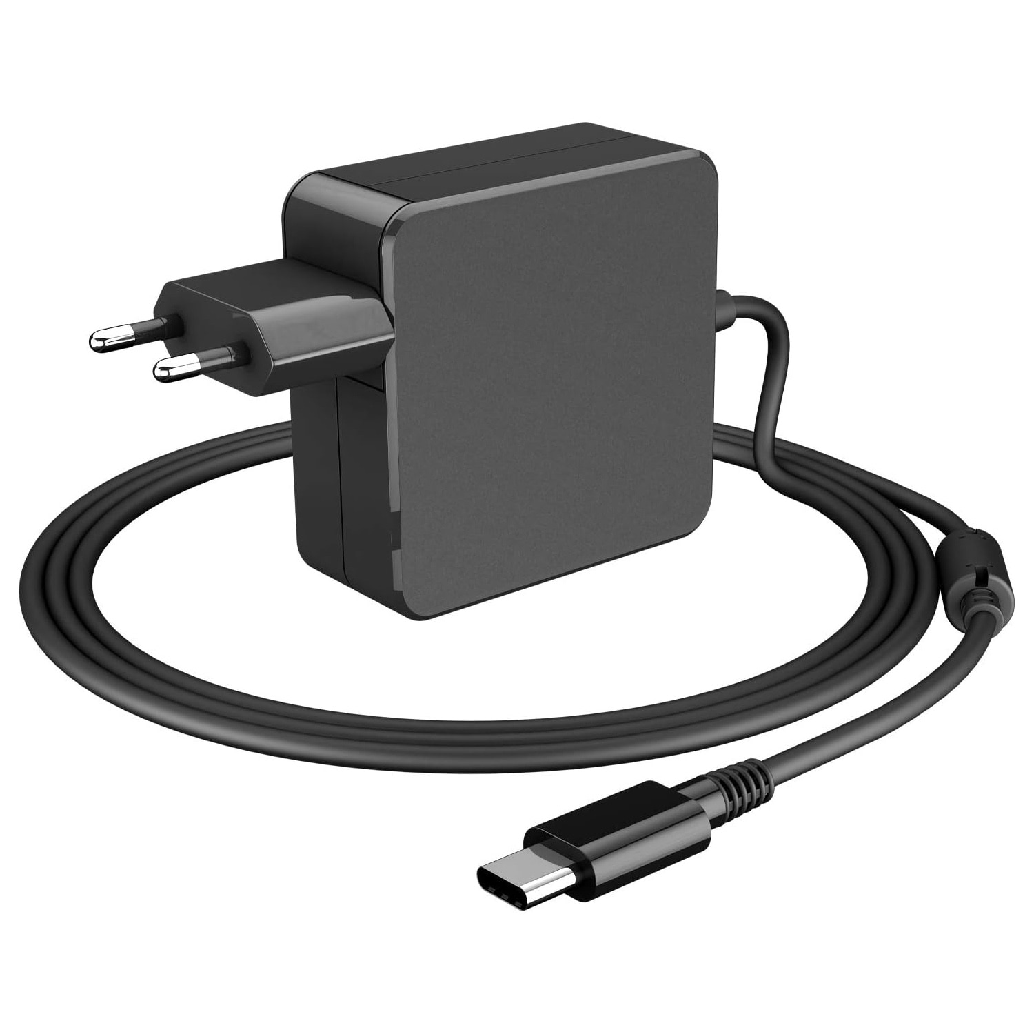 Incarcator pentru laptop, Vaxiuja, 65W, USB-C, Universal, Negru - eMAG.ro