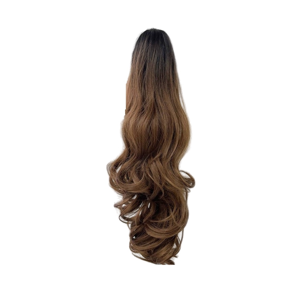 Coada de par extensie Ponytail, 60 cm, culoarea saten maro ombre, The ...
