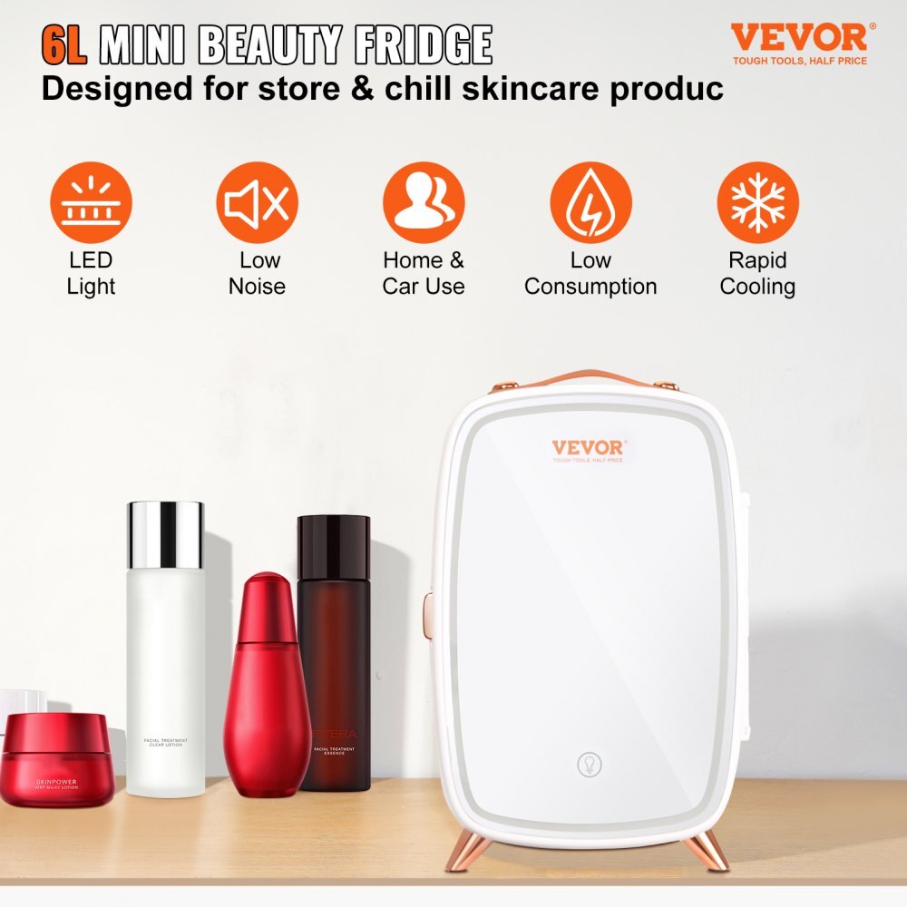 Mini Frigider pentru Cosmetice, Termoelectric, Portabil, 18W, 9V ...
