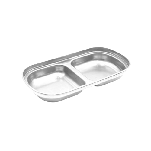 Solnita din inox cu 2 compartimente, 15.5x8.5x2cm NO6194 - eMAG.ro