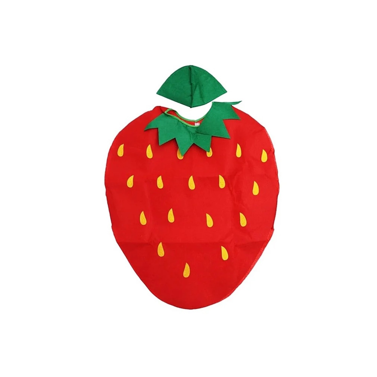 Costum fruct Capsuna KidMania®, rosu, pentru copii, Universala - eMAG.ro