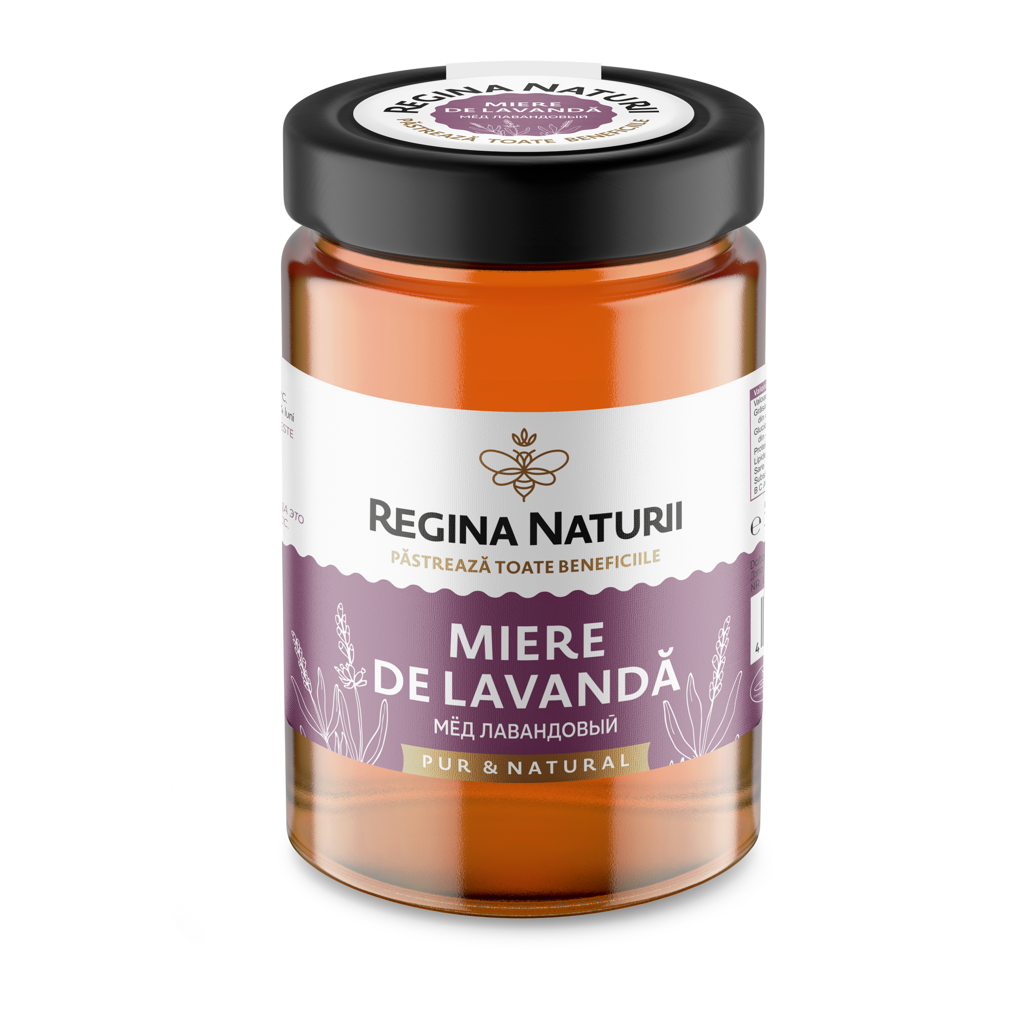 Miere naturala de lavanda 380g Regina Naturii - eMAG.ro
