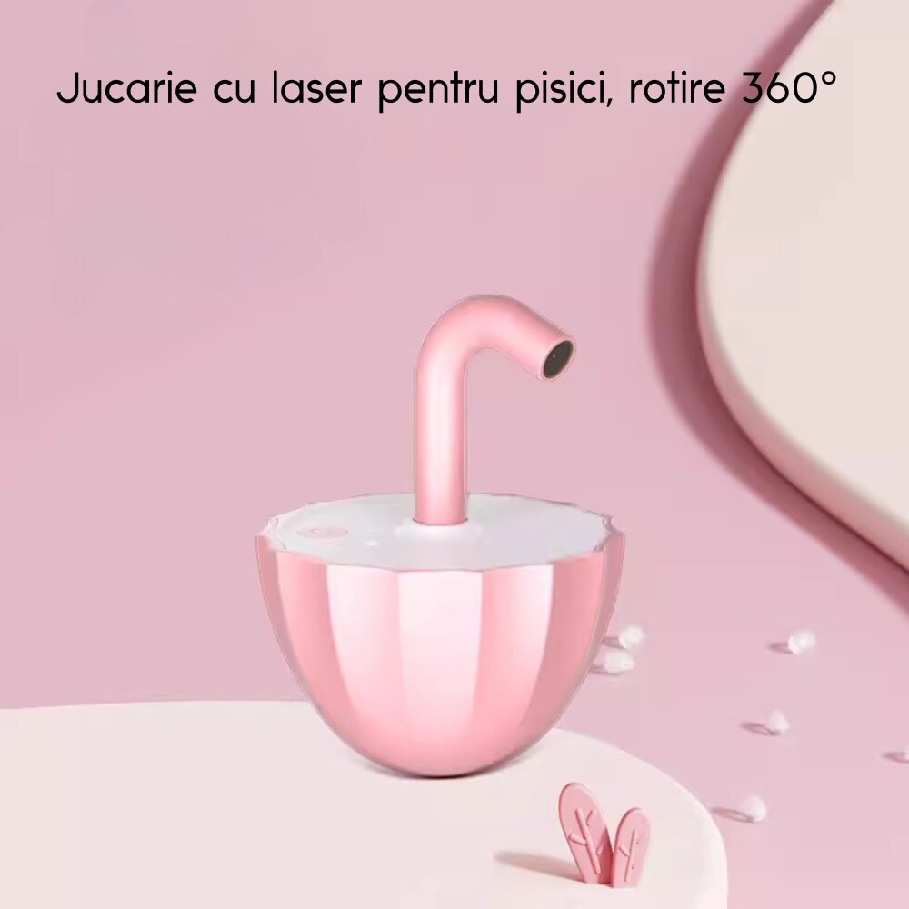 Jucarie interactiva cu laser pentru pisici, Roz - eMAG.ro