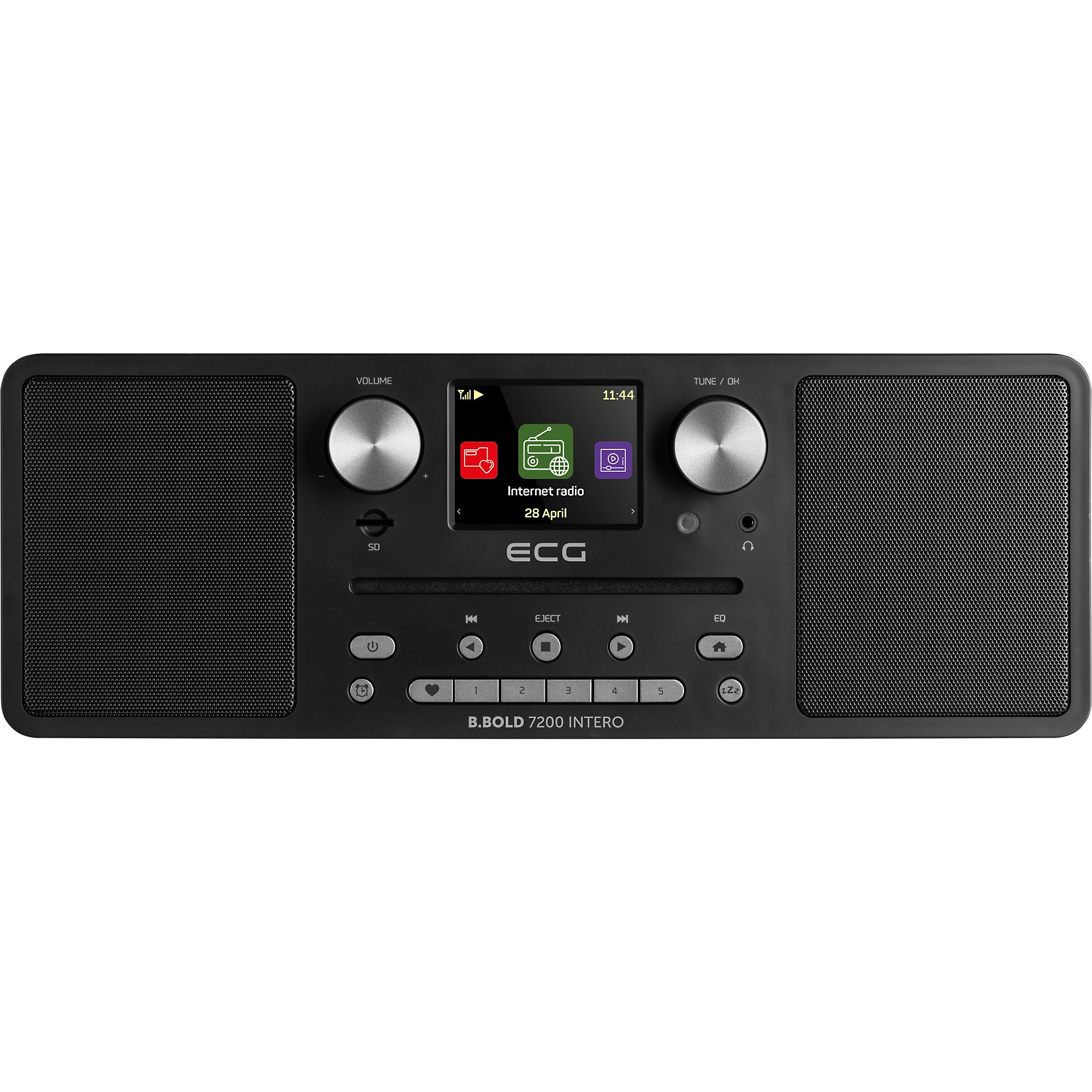 Internet radio, ECG B.BOLD 7200 Intero Black, FM + DAB, stereo 2 × 10 W ...