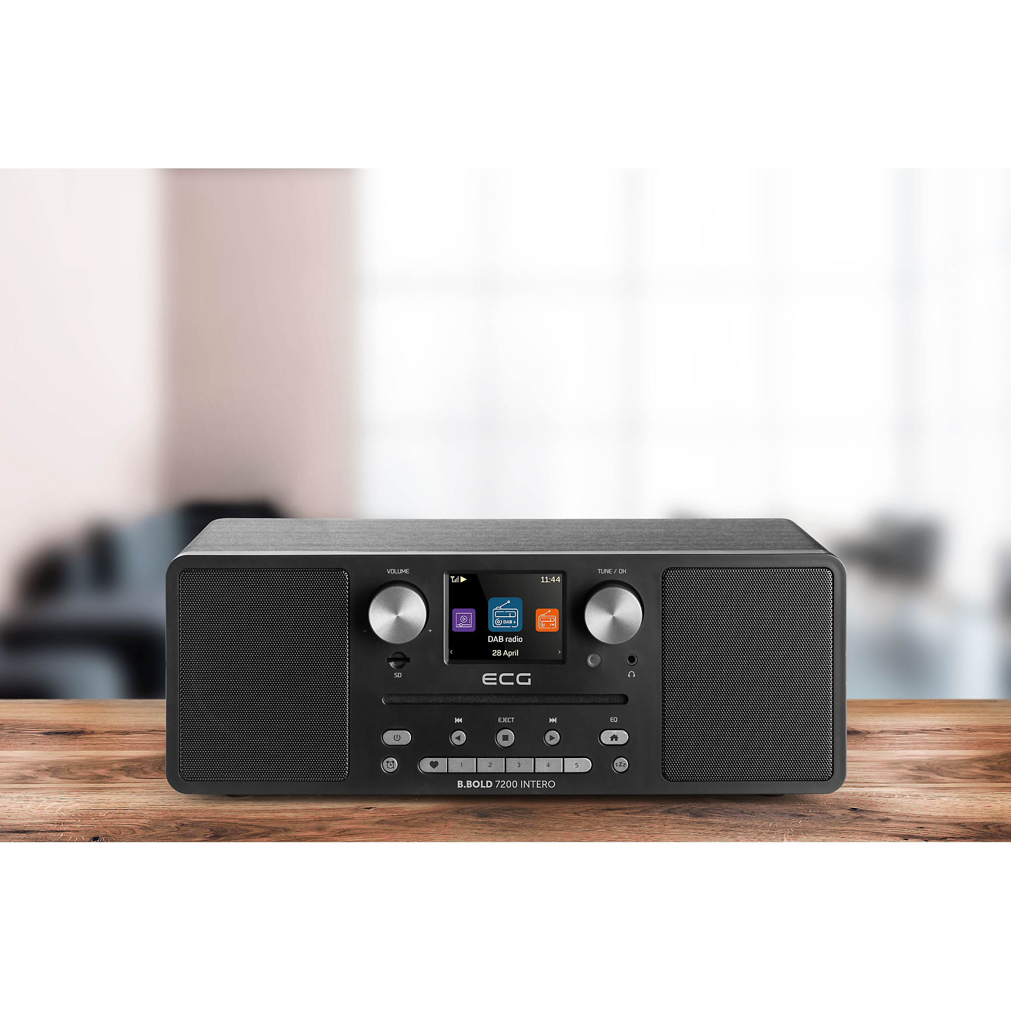 Internet radio, ECG B.BOLD 7200 Intero Black, FM + DAB, stereo 2 × 10 W ...