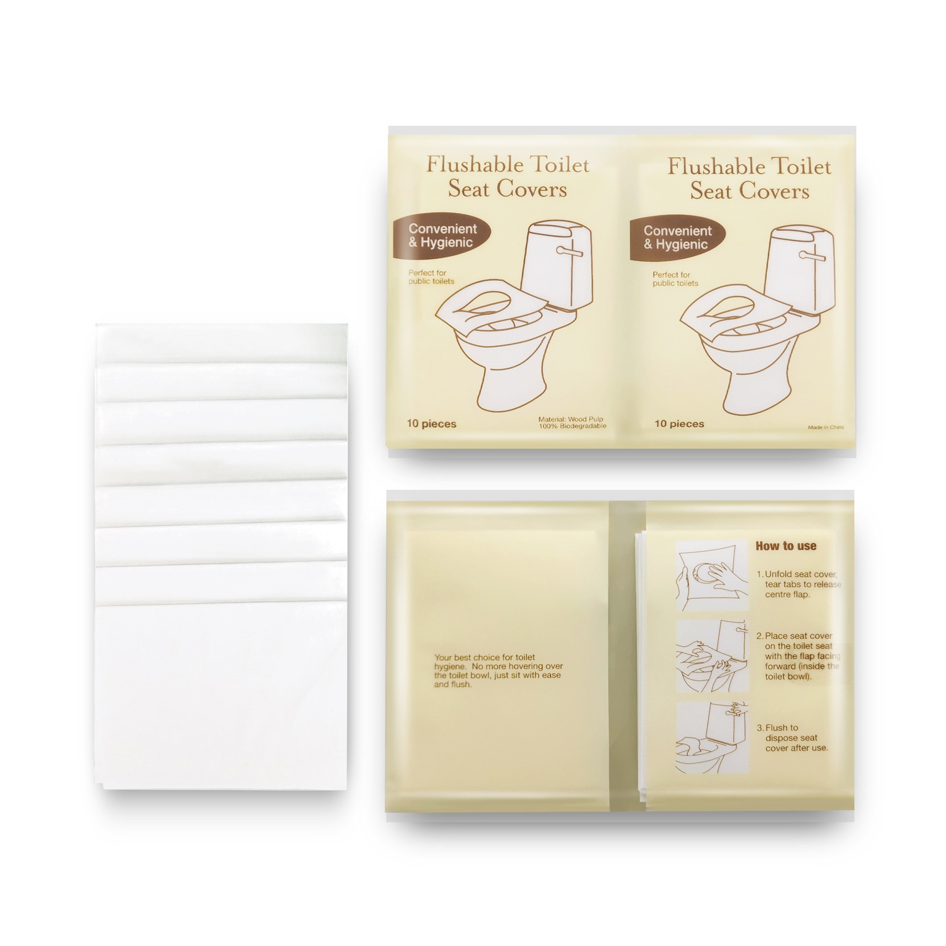 Huse colac WC, Unica folosinta, 3 pachete x 10 buc, Alb - eMAG.ro