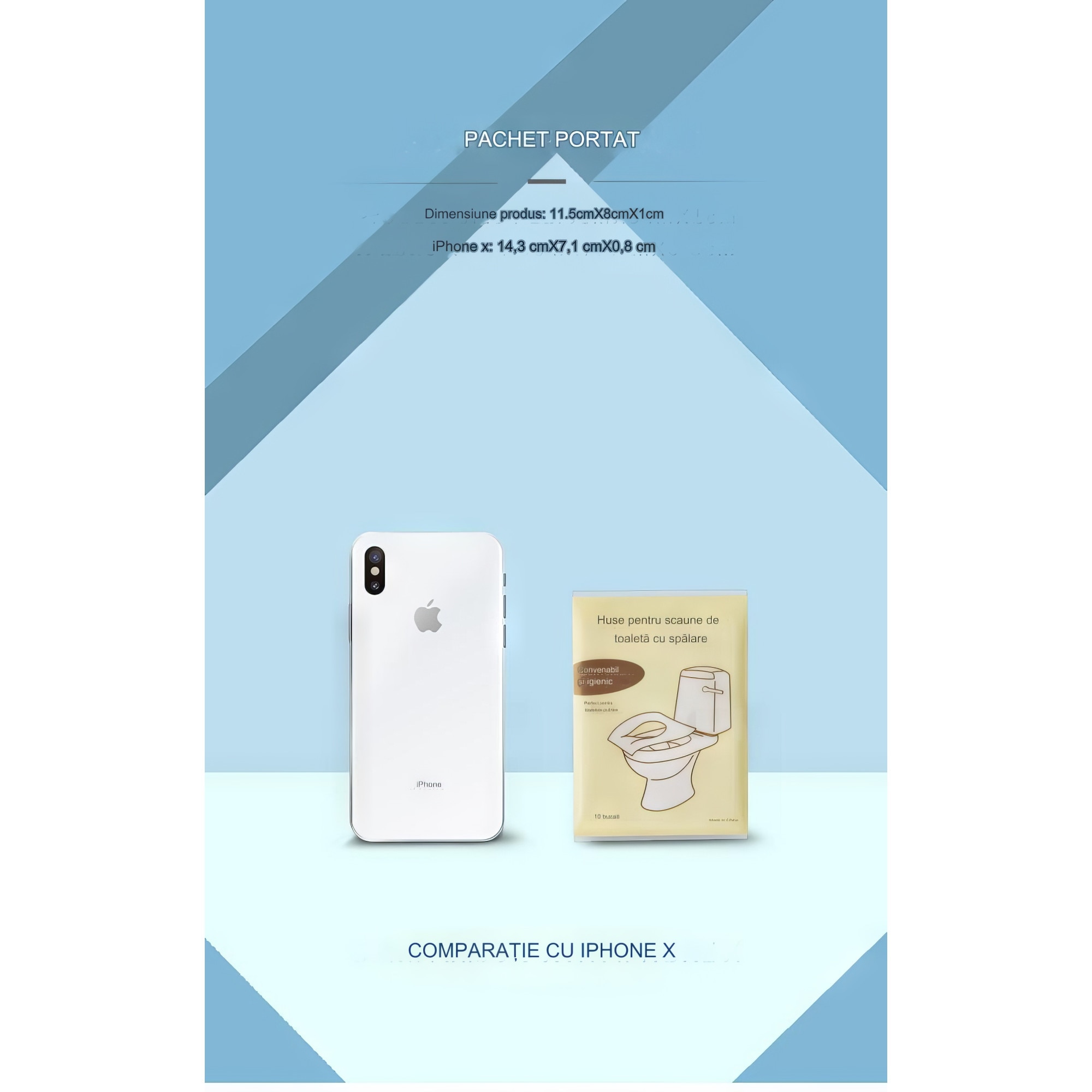 Huse colac WC, Unica folosinta, 8 pachete x 10 buc - eMAG.ro