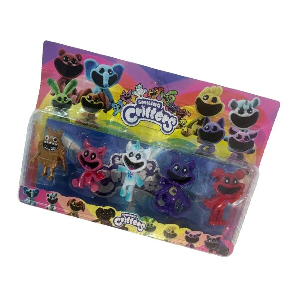 Set 5 Figurine Virtual Trend®, Smiling Critters, multicolor, 9 cm - eMAG.ro