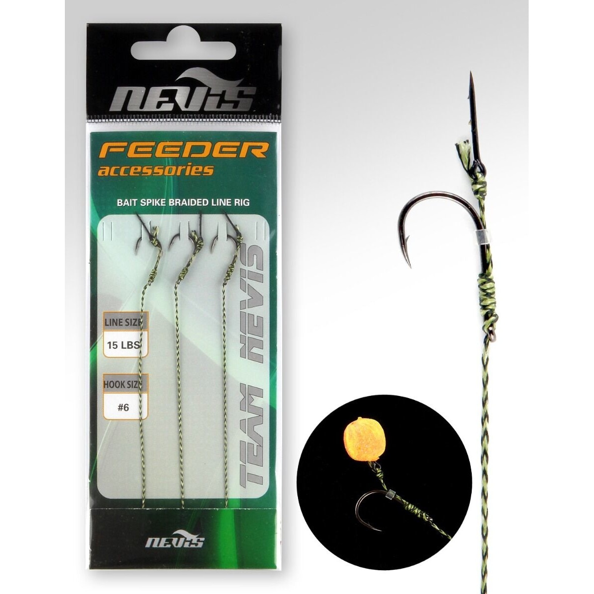 Carlige Legate Pescuit Nevis Model Montura Feeder Cu Spin Fir Textil Marime Nr6 Emagro