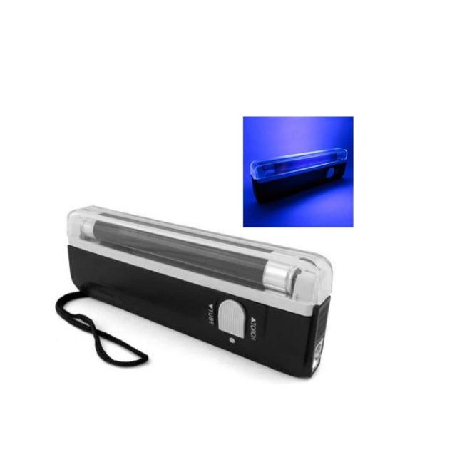 Detector de bancnote contrafacute OM Market, Lampa UV, Negru - eMAG.ro