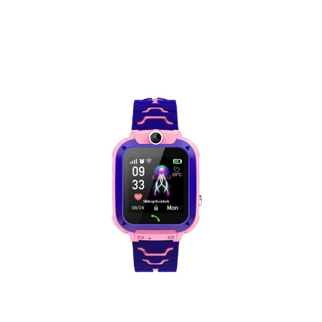 Детски смарт часовник ОМ Маркет, Q12B, Сим карта, Камера, LBS Tracking ...