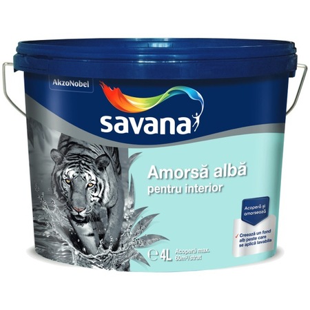 Amorsa alba pentru interior Savana 5738627, 4 l - eMAG.ro