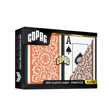 Set 2 pachete carti de joc pentru poker, Copag, PVC, Multicolor - eMAG.ro