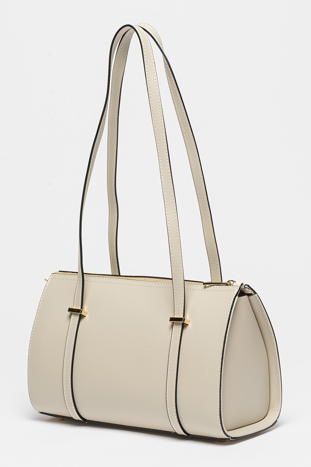 Antonia Moretti, Geanta bowler din piele, Bej - eMAG.ro