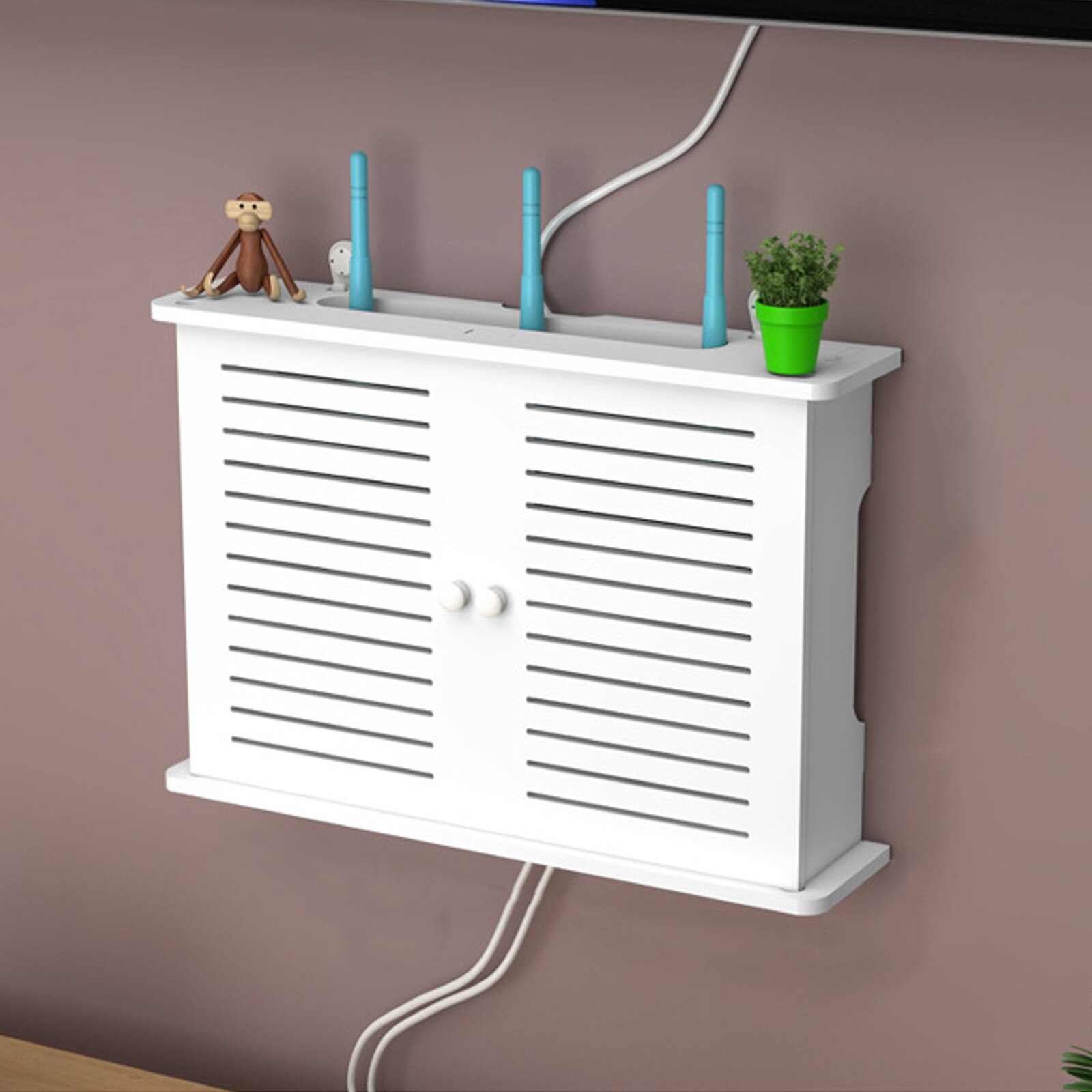 Raft Suport pentru Router Wireless, Posibilitate de Montare pe Perete ...