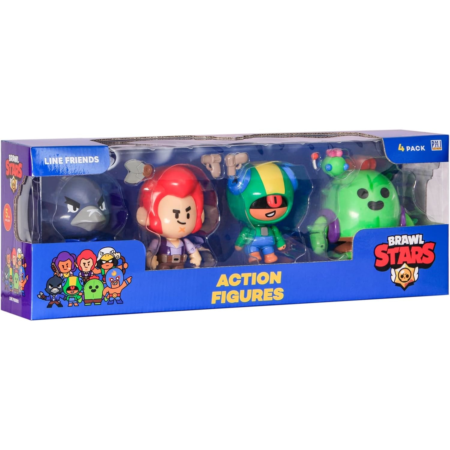 Set figurine Brawl Stars, PMI, articulabile, multicolor, 4 buc, pentru ...