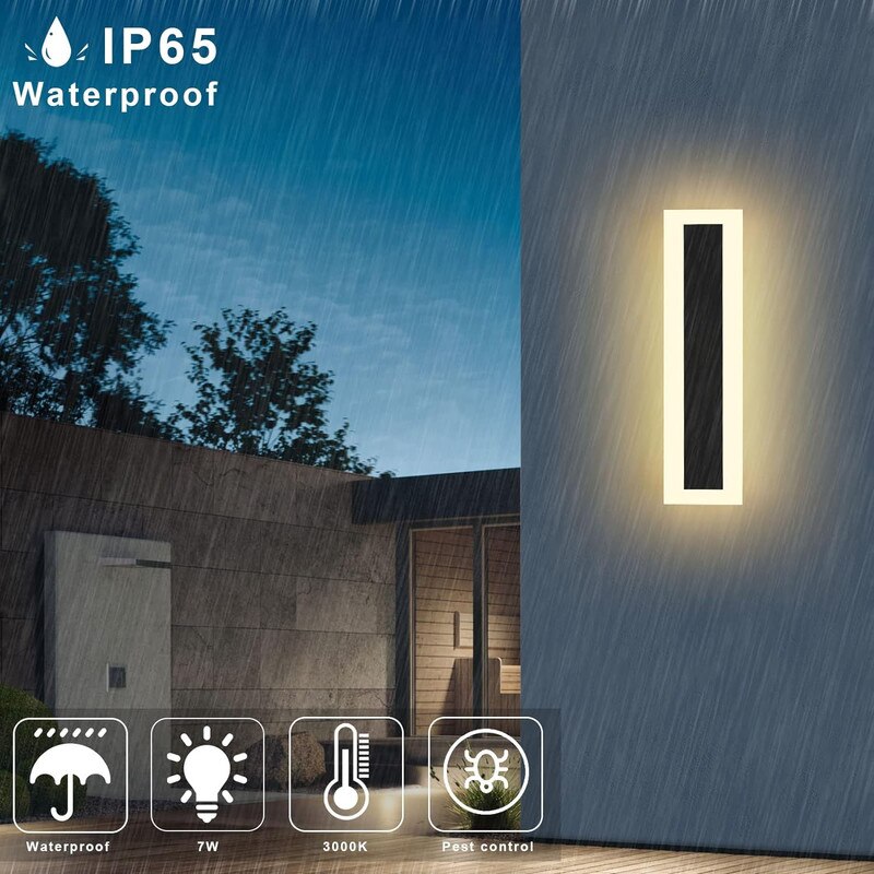 Lampa De Perete Cu Led Pentru Exterior, Toolight, 7w, Rezistenta La Apa ...