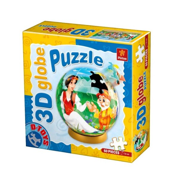 Puzzle 60 piese 3D Special Globe Alba ca Zapada pentru copii -Concept E ...
