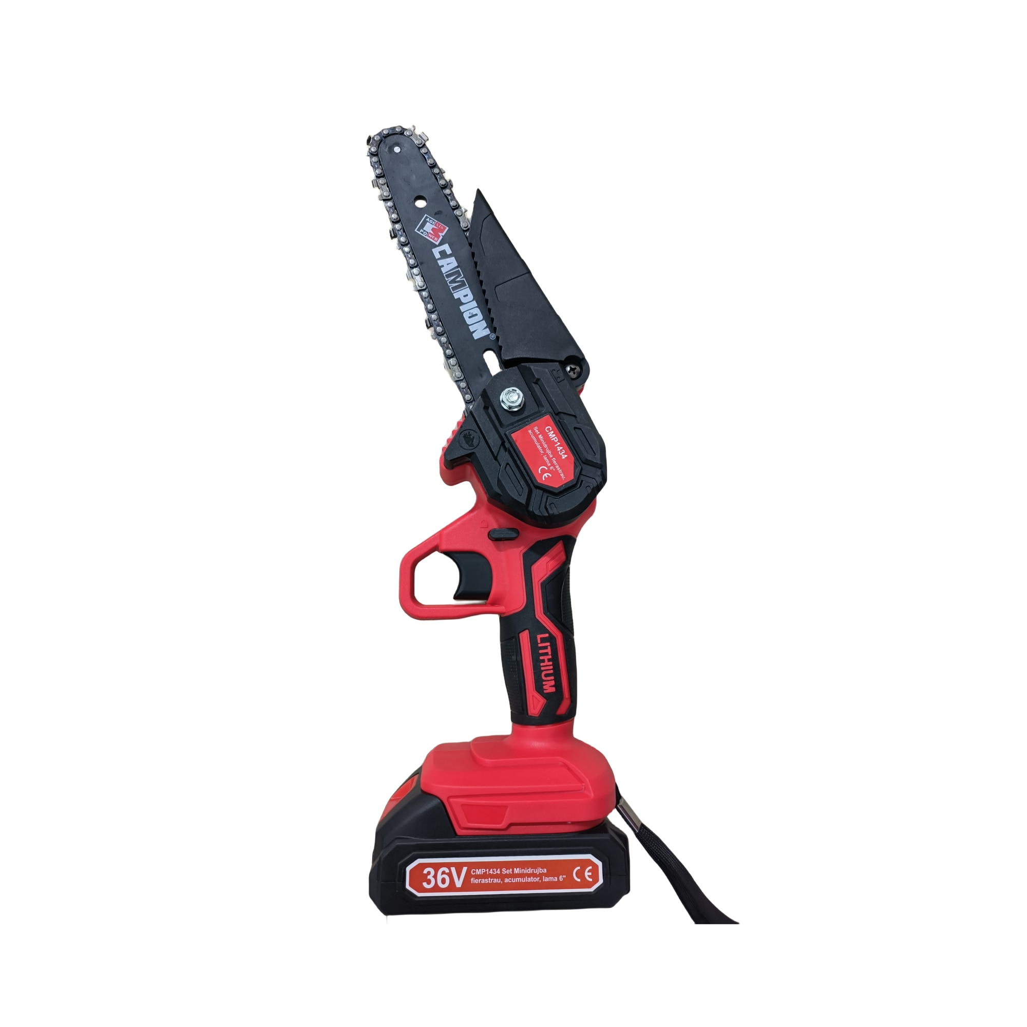 Fierastrau mini cu lant, CAMPION®, putere marita 36V, Lama lunga 6 ...