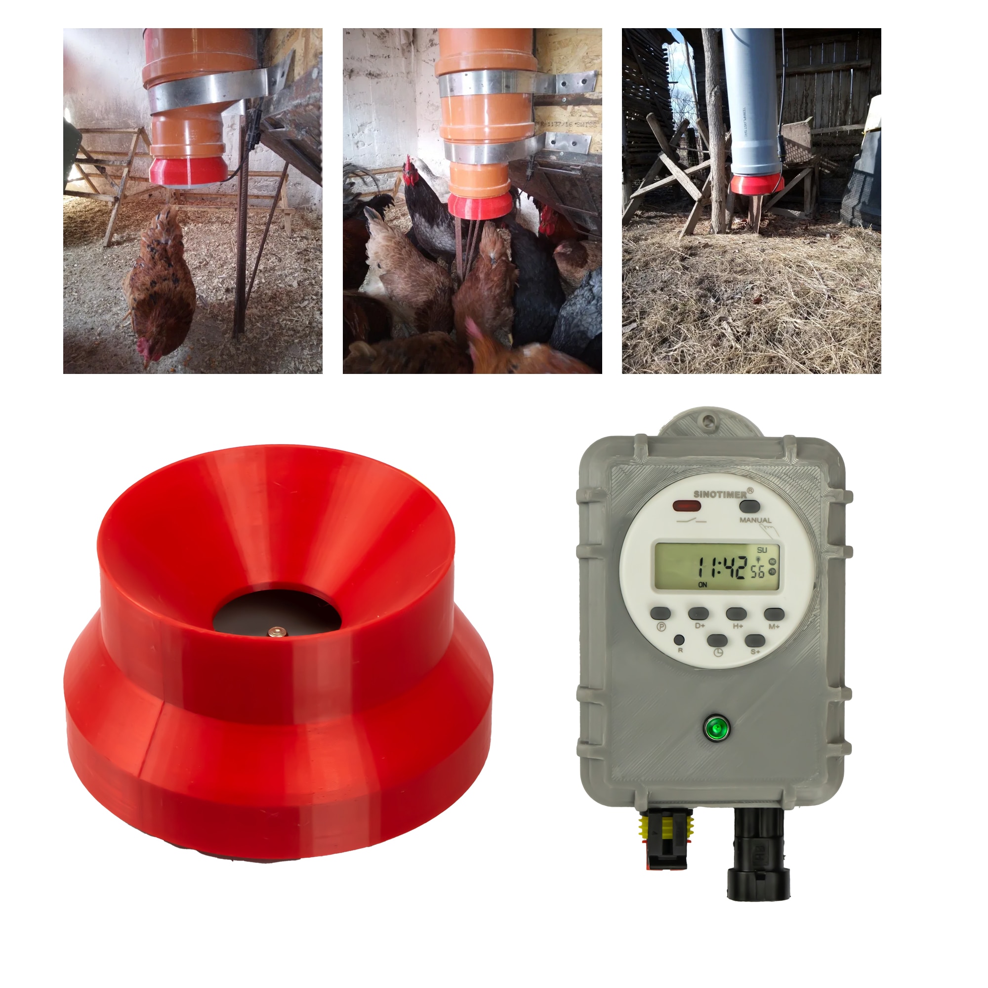 Hranitoare automatizata pentr pasari pui, gaini, rate, curcani ...