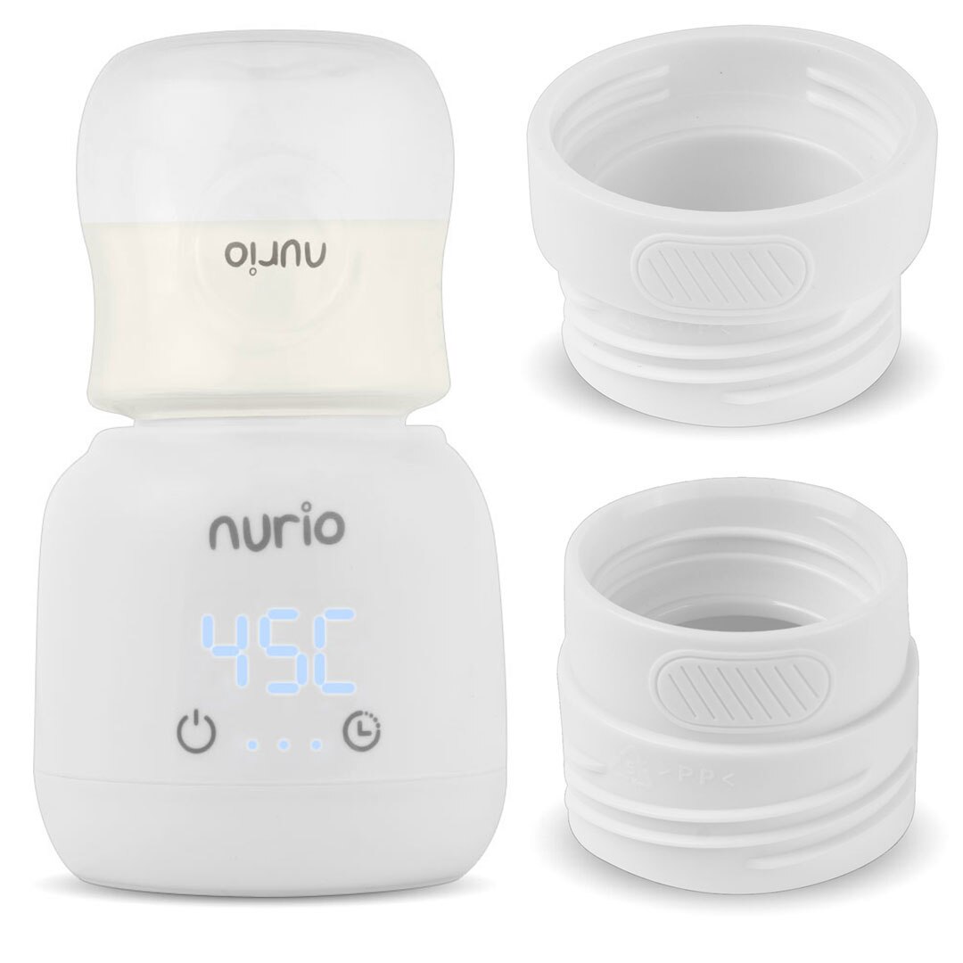 Set Incalzitor Portabil pentru Lapte, Biberon si 2 Adaptoare Nurio ...