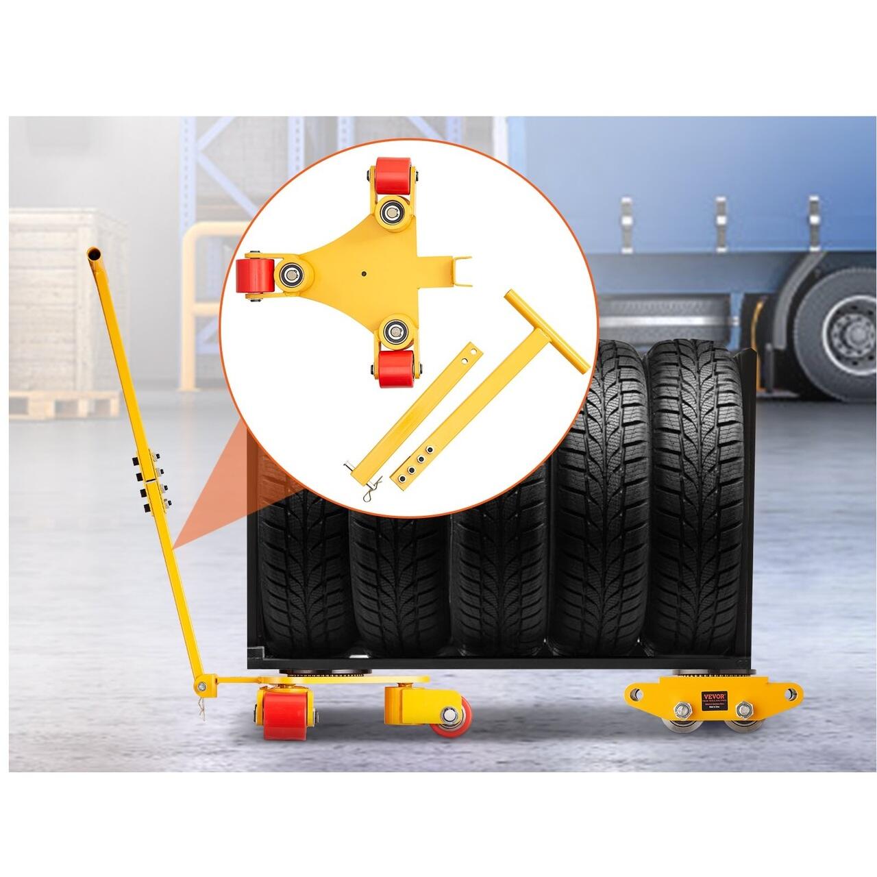 Platforma de transport Dolly capacitate 3000 kg, Placa rotativa, 3 roti ...