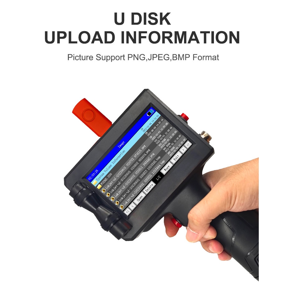 Imprimanta portabila C Tech® Inkjet, tip pistol, Touchscreen, Imprimare ...