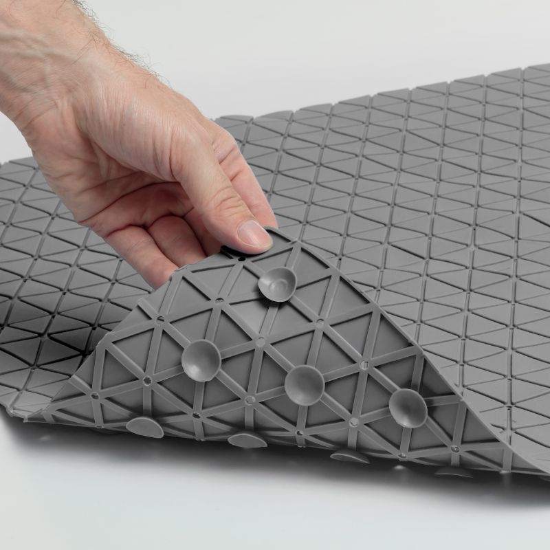 Covoras antiderapant din TPE / SBS, 54 x 54 cm, Diamond, gri - eMAG.ro
