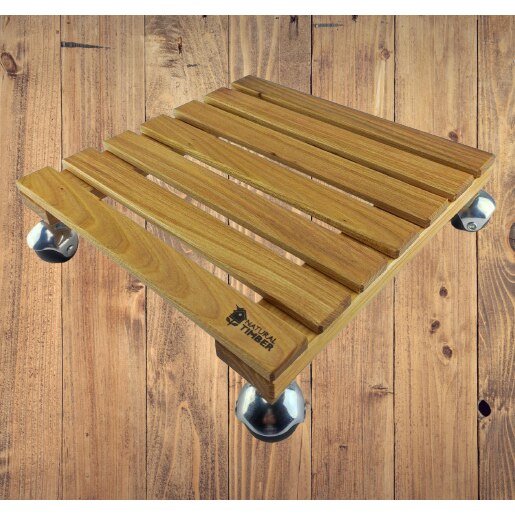 Suport ghiveci pentru flori patrat 30cm., lemn masiv, impregnat cu ulei ...