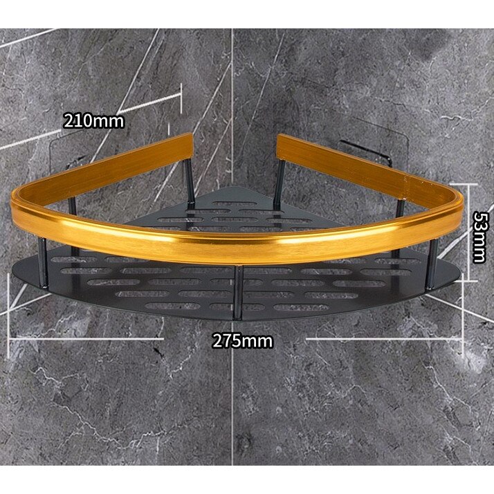 Raft de dus, etajera de colt pentru baie, din aluminiu, pentru ...