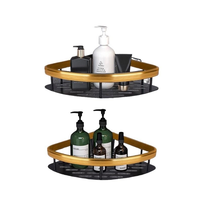 Raft de dus, etajera de colt pentru baie, din aluminiu, pentru ...