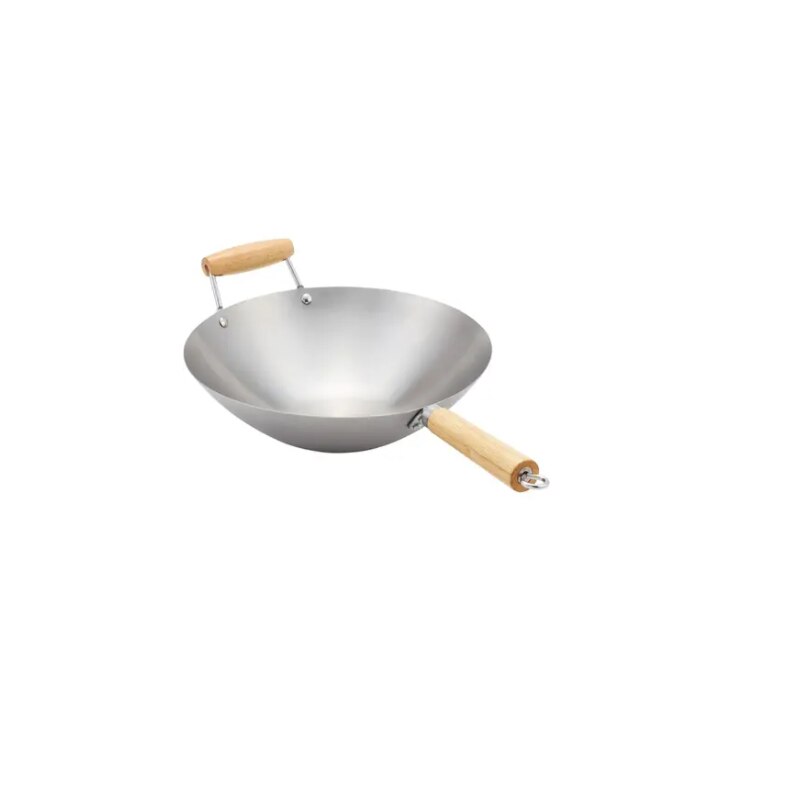 Tigaie wok Judge Essentials, otel carbon, 33 cm, argintiu/maro - eMAG.ro