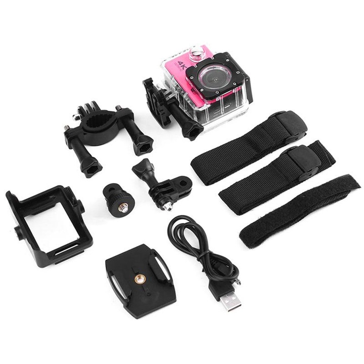 Camera Video Sport KlaussTech, Calitate 4K Ultra HD, Rezistenta la Apa ...