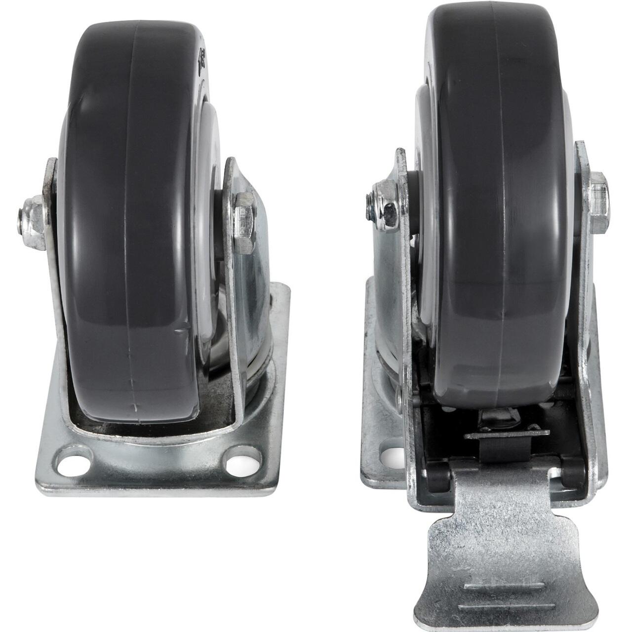 Set 16 roti pivotante cu blocare pentru carucioare, 4 inch, max 130 kg ...