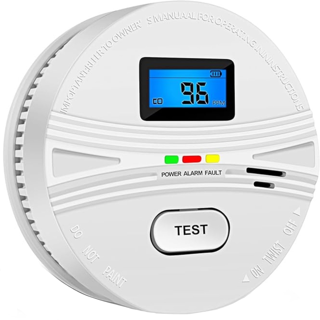 Detector 2 in 1 Monoxid de Carbon si Fum, Senzor dual, Display LCD ...